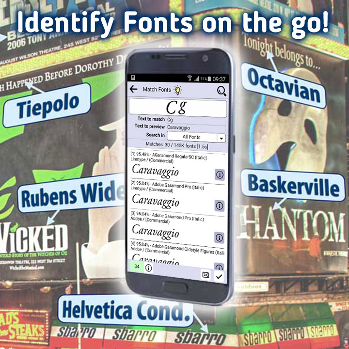 Find my Font goes mobile